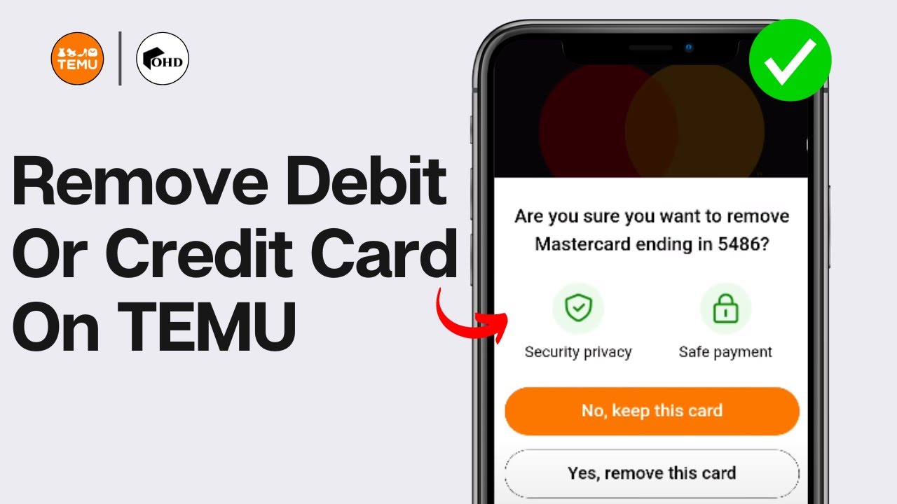 How To Remove Debit Or Credit Card On TEMU 2024? - YouTube