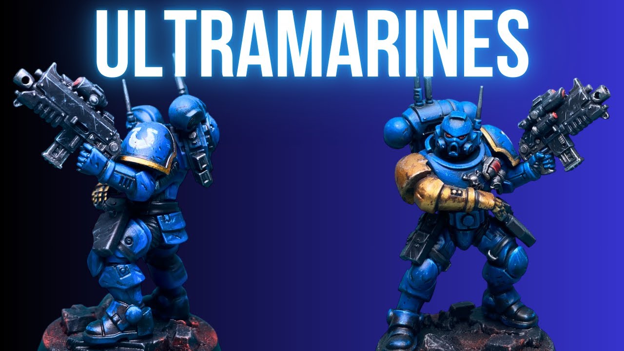 How to paint ULTRAMARINES my way (FREEHAND) - YouTube