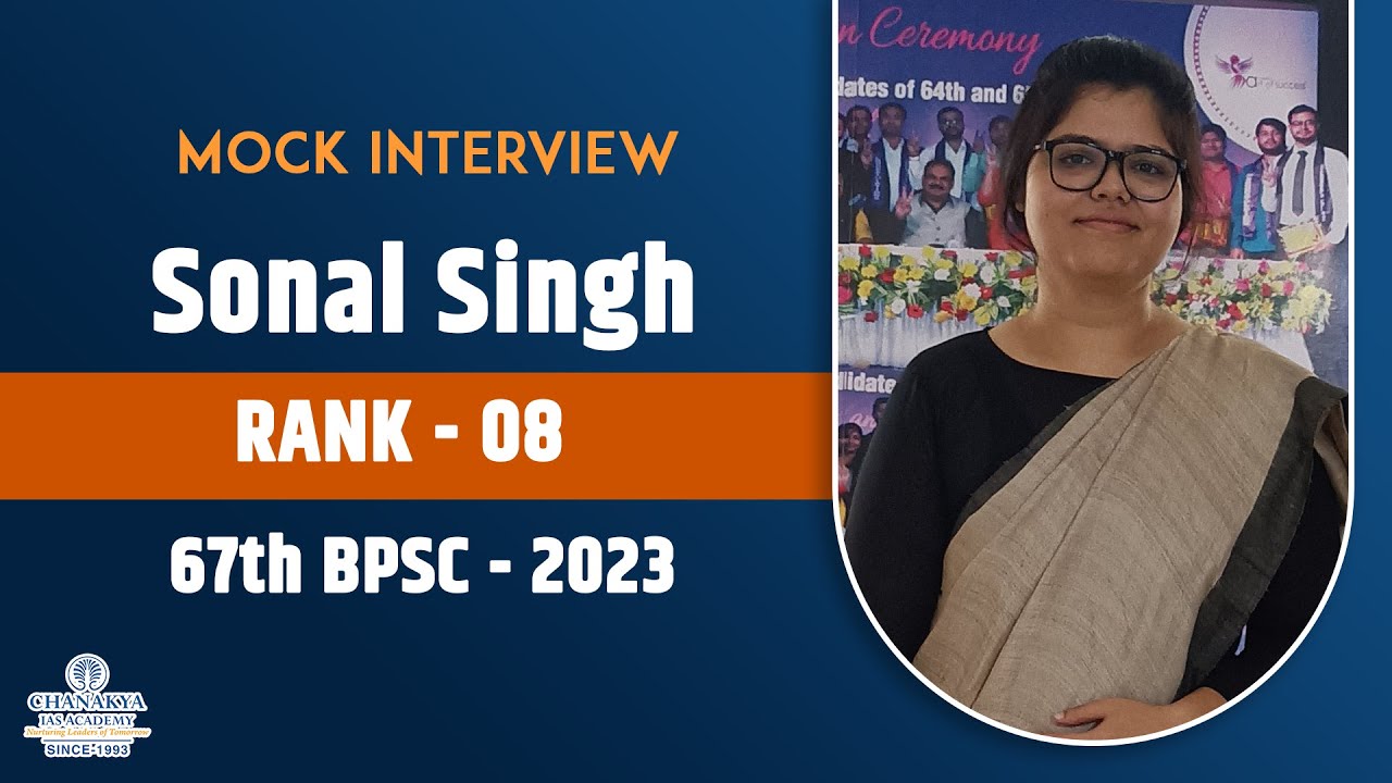 CHANAKYA IAS ACADEMY proudly Congratulates SONAL SINGH for Prestigious ...