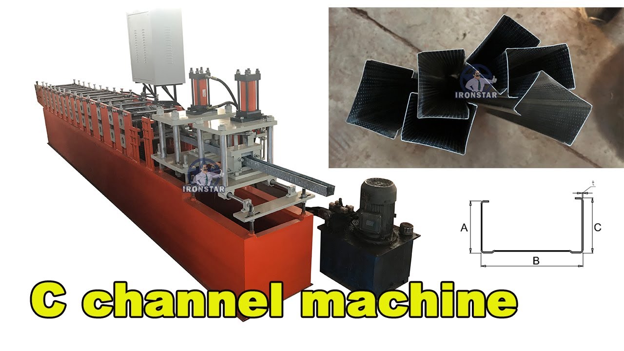 C channel punching H hole machine | C channel roll forming machine | C ...