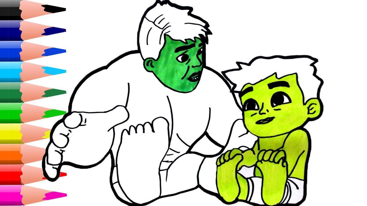 How to draw Super heros Marvels -- Spider-Man - hulk Baby and adult ...