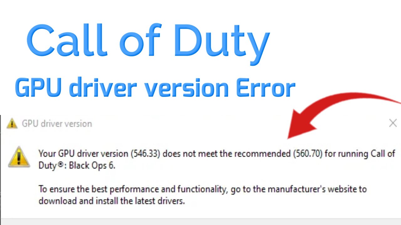 How to fix your GPU driver version does not meet the recommended for ...