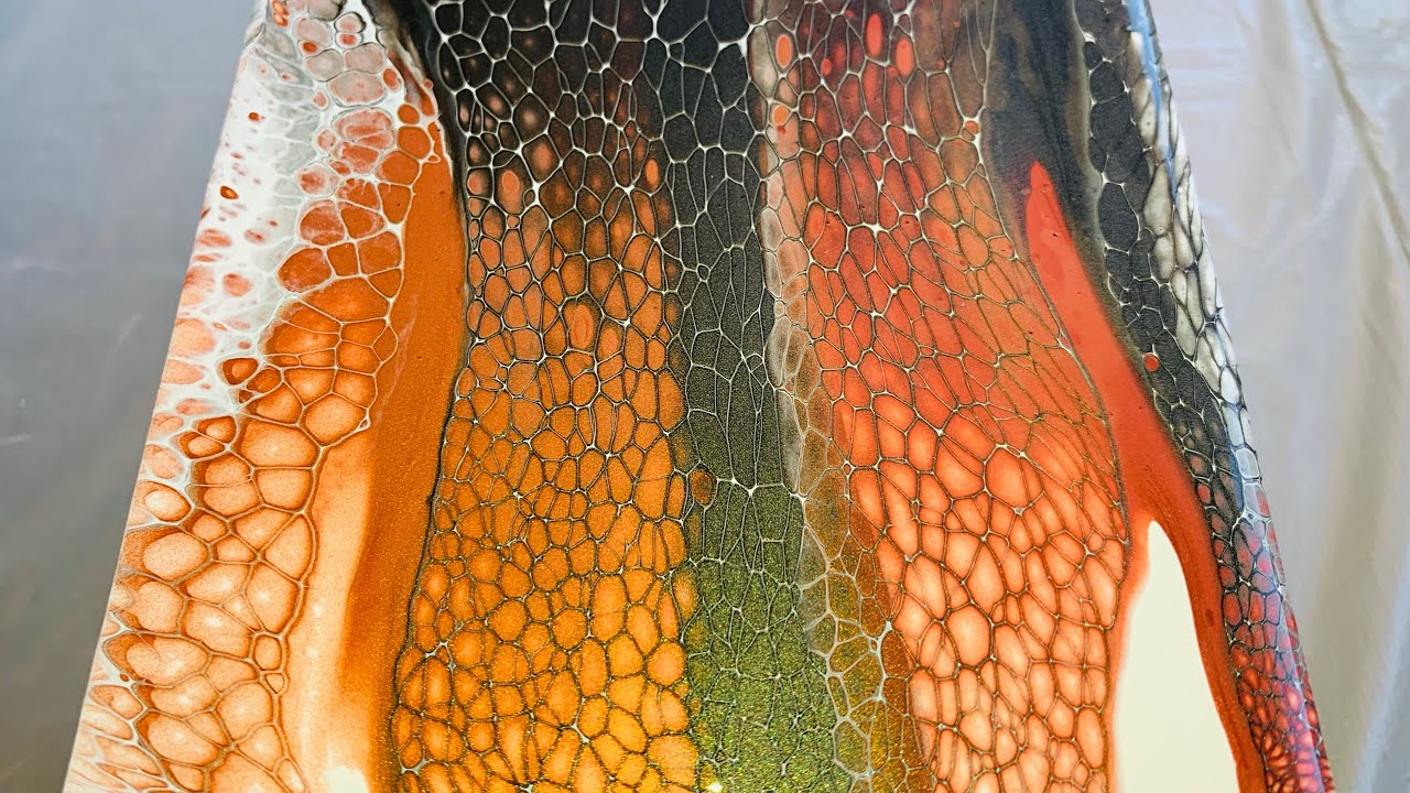 Acrylic Swipe Technique Using Leftover Paints #acrylicpouring #fluidart ...