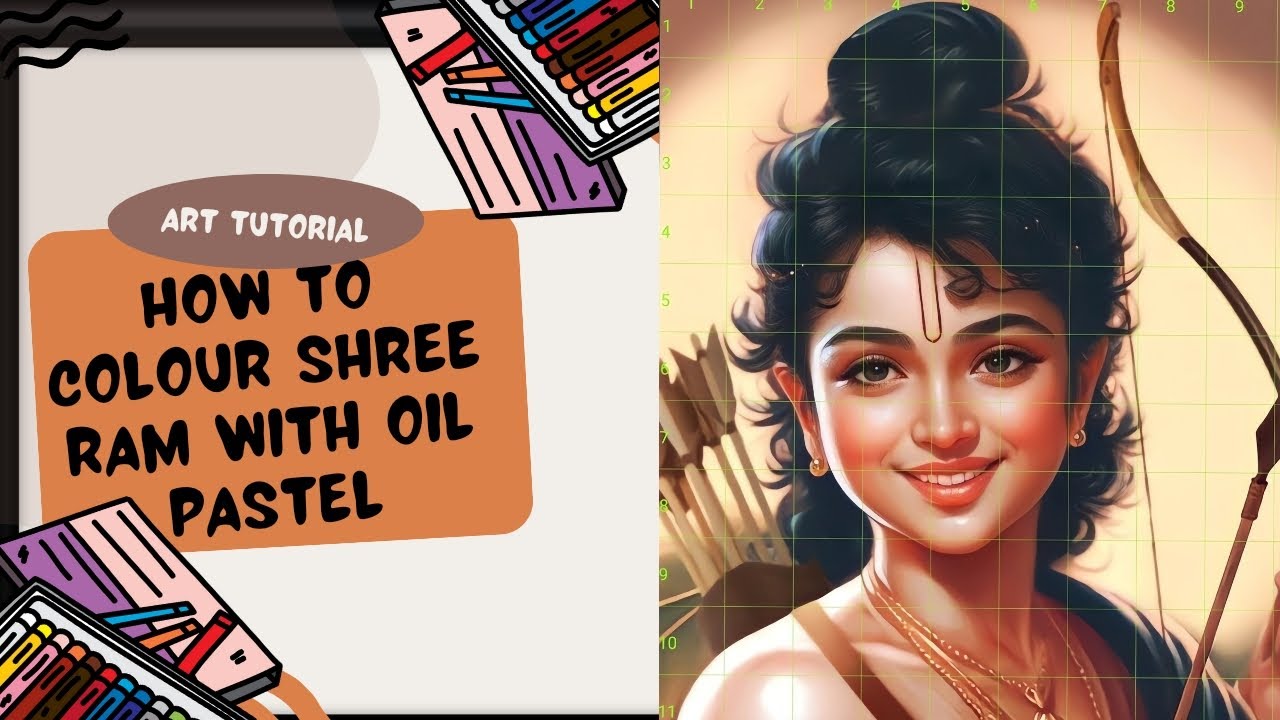 How to colour Shree Ram part 1 || oil pastel || colouring tutorial #krishnaArts8 - YouTube