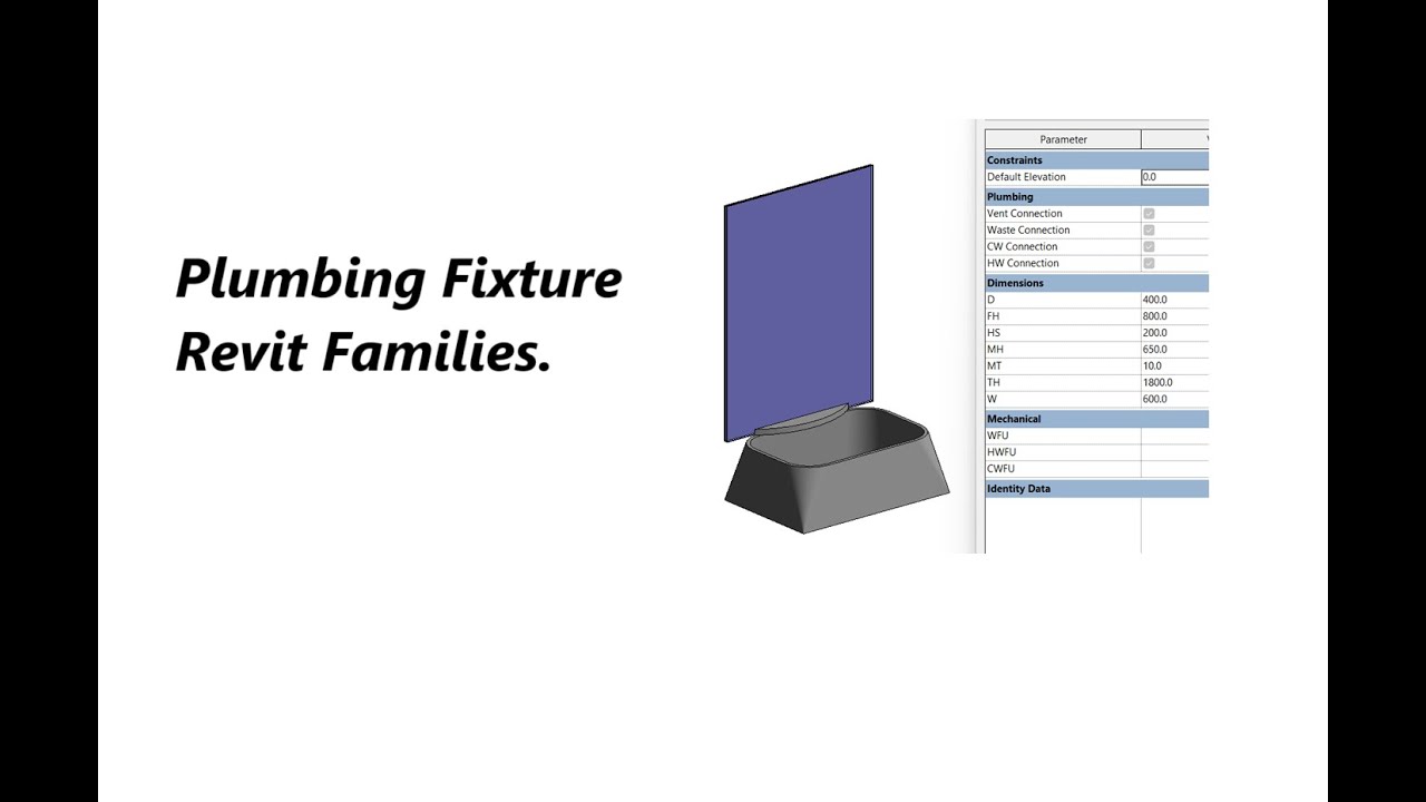 Revit Plumbing Fixture Family Creation=Revit Tutorial - YouTube