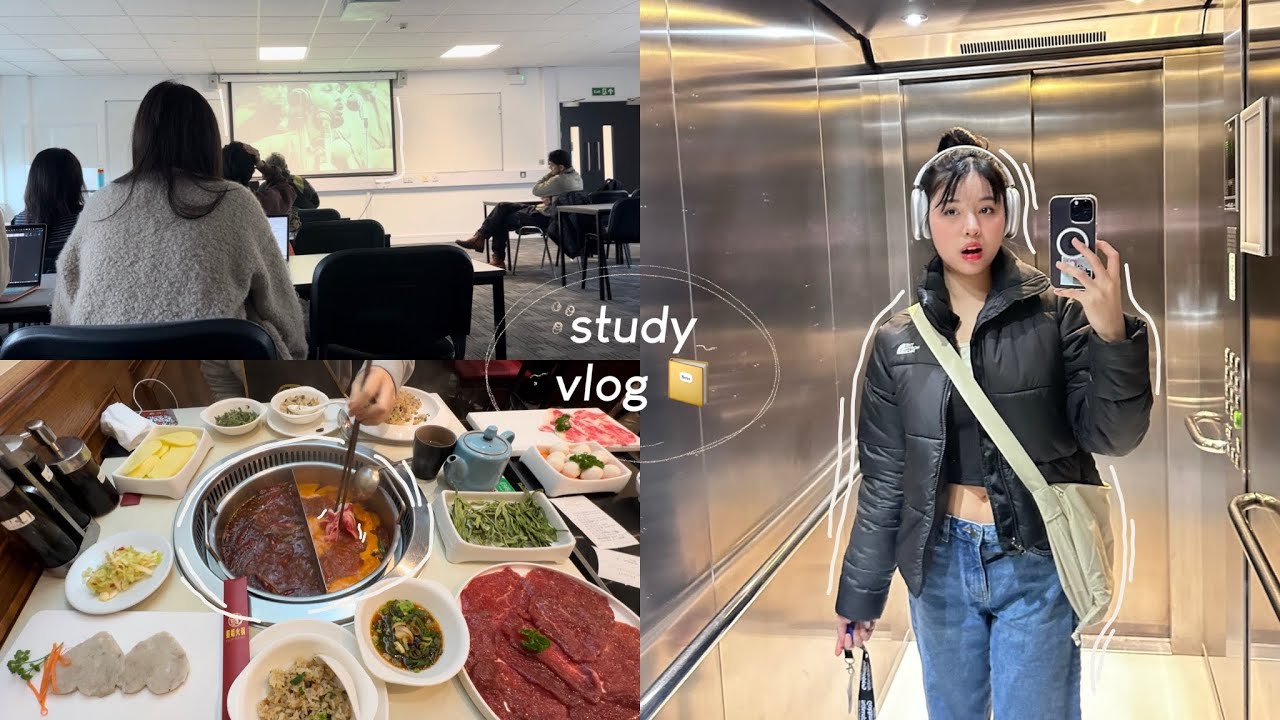 📋study vlog | realistic uni student life, lecture, make up, hot pot 🫕 ...