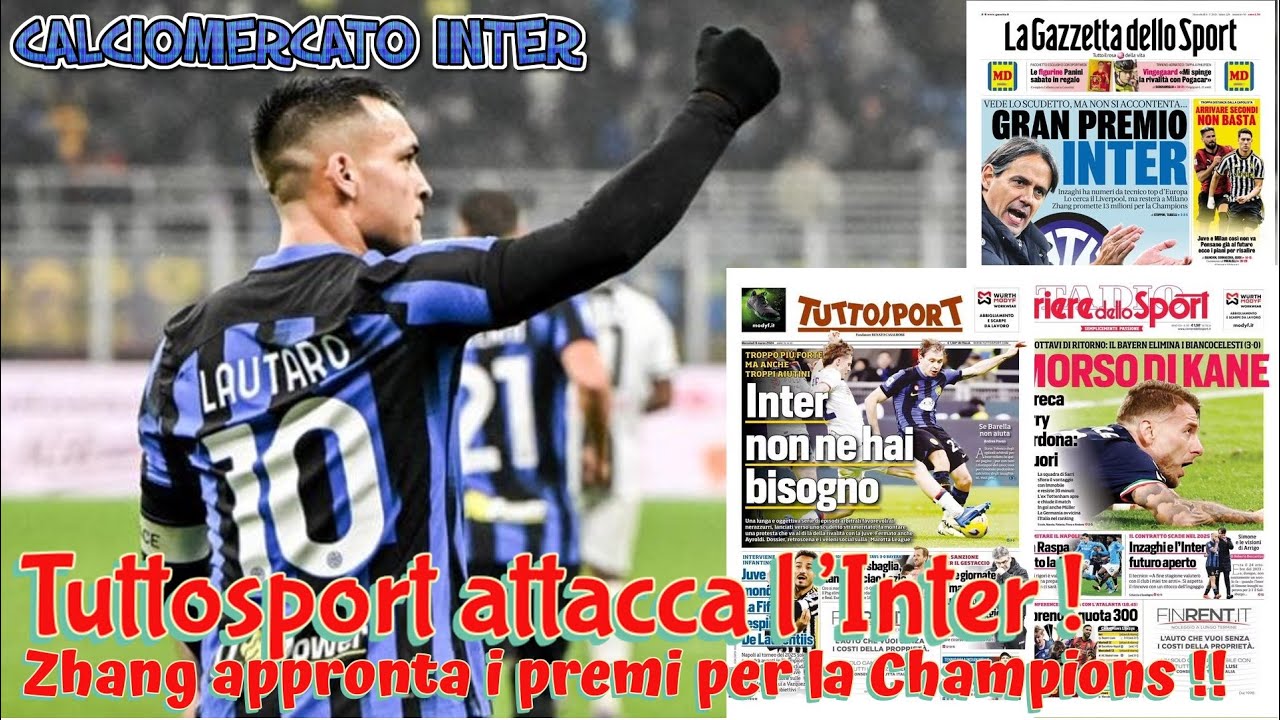CALCIOMERCATO INTER: Tuttosport attacca l’Inter ! Zhang appronta i ...