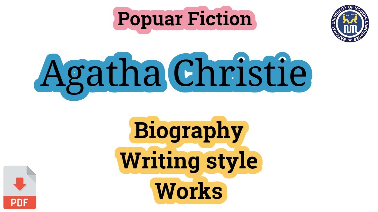 Agatha Christie | Writing stye of Agatha Christie - YouTube
