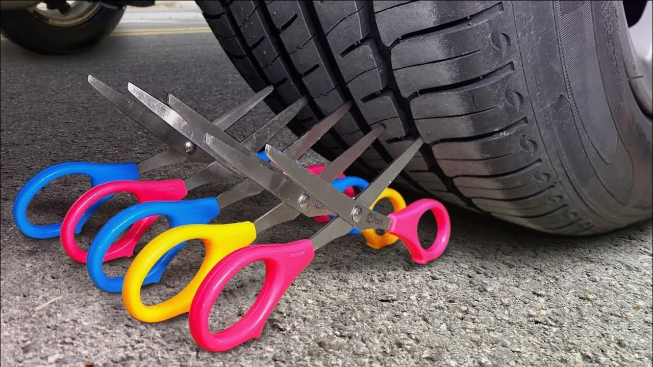 Experiment Car vs Scissors | Best Crushing things with Car Compilations ...