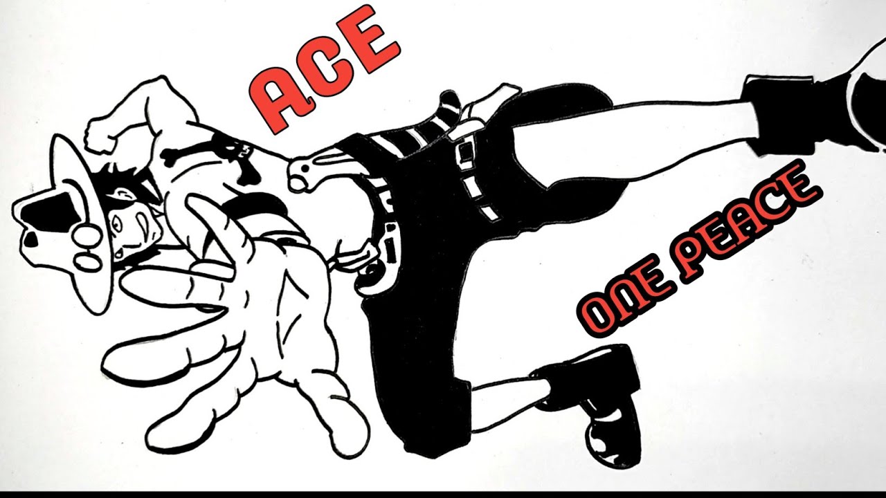 menggambar anime One Peace keren warna hitam putih/ How to Draw anime ...