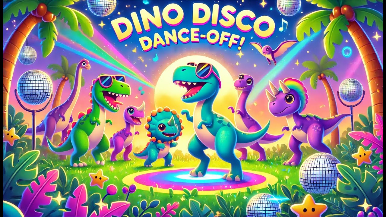🦖🎶 Dino Disco Dance-Off! | Fun Dinosaur Dance Song for Kids🕺 - YouTube