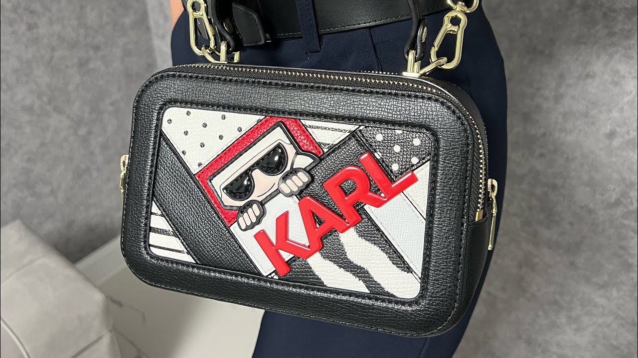 Распаковка сумки KARL LAGERFELD PARIS Simone Camera Bag (black/red ...