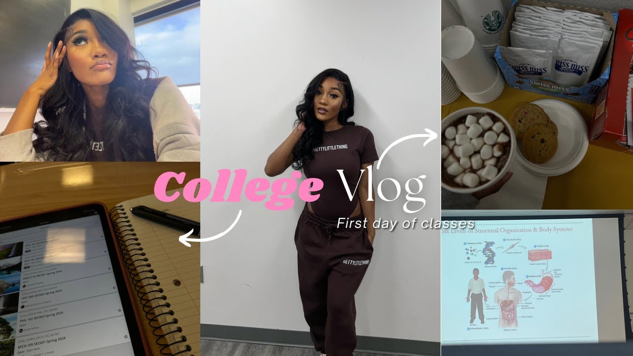 COLLEGE VLOG | First day of Spring semester ♥ - YouTube