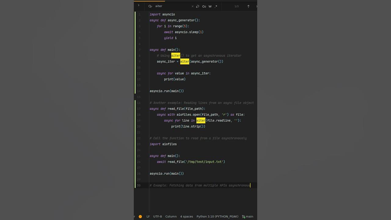 How to use pythons aiter() for async iteration? mastering pythons aiter() the #secret to - YouTube