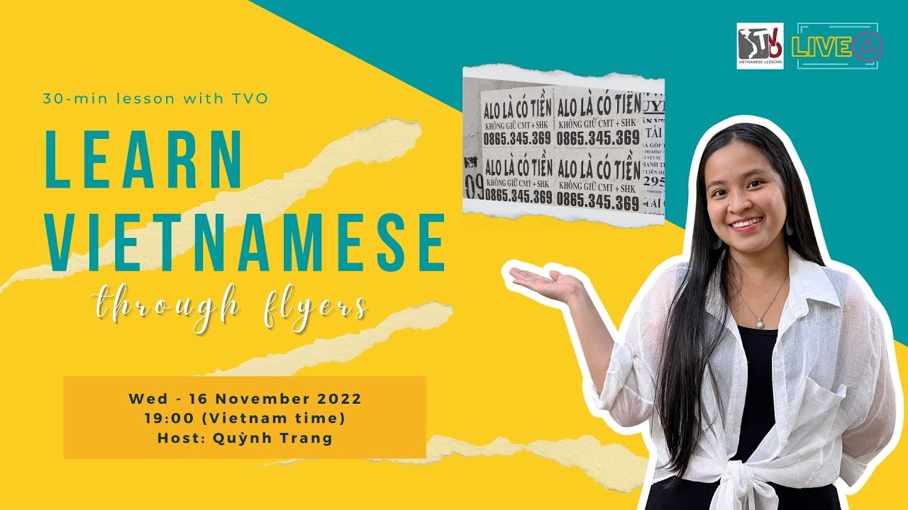 30-minute Vietnamese session with TVO | Learn Vietnamese through flyers 📜 - YouTube