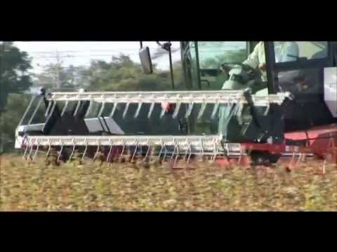 YANMAR 普通型コンバイン AG1100 - YouTube