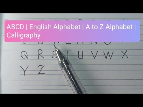 ABCD | English Alphabet | A to Z Alphabet | Calligraphy - YouTube