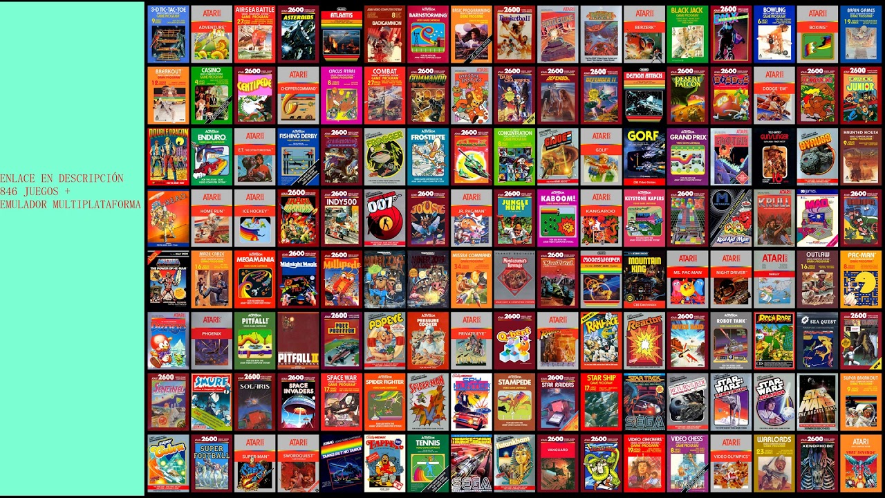 ATARI 2600: emulador multiplataforma + 846 roms - YouTube