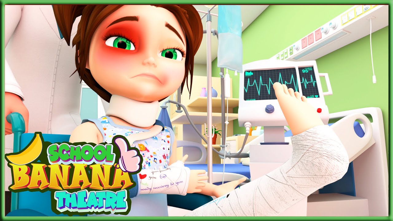 Baby Got Sick | Banana Cartoon School Teather | Sign Language | Kids ...