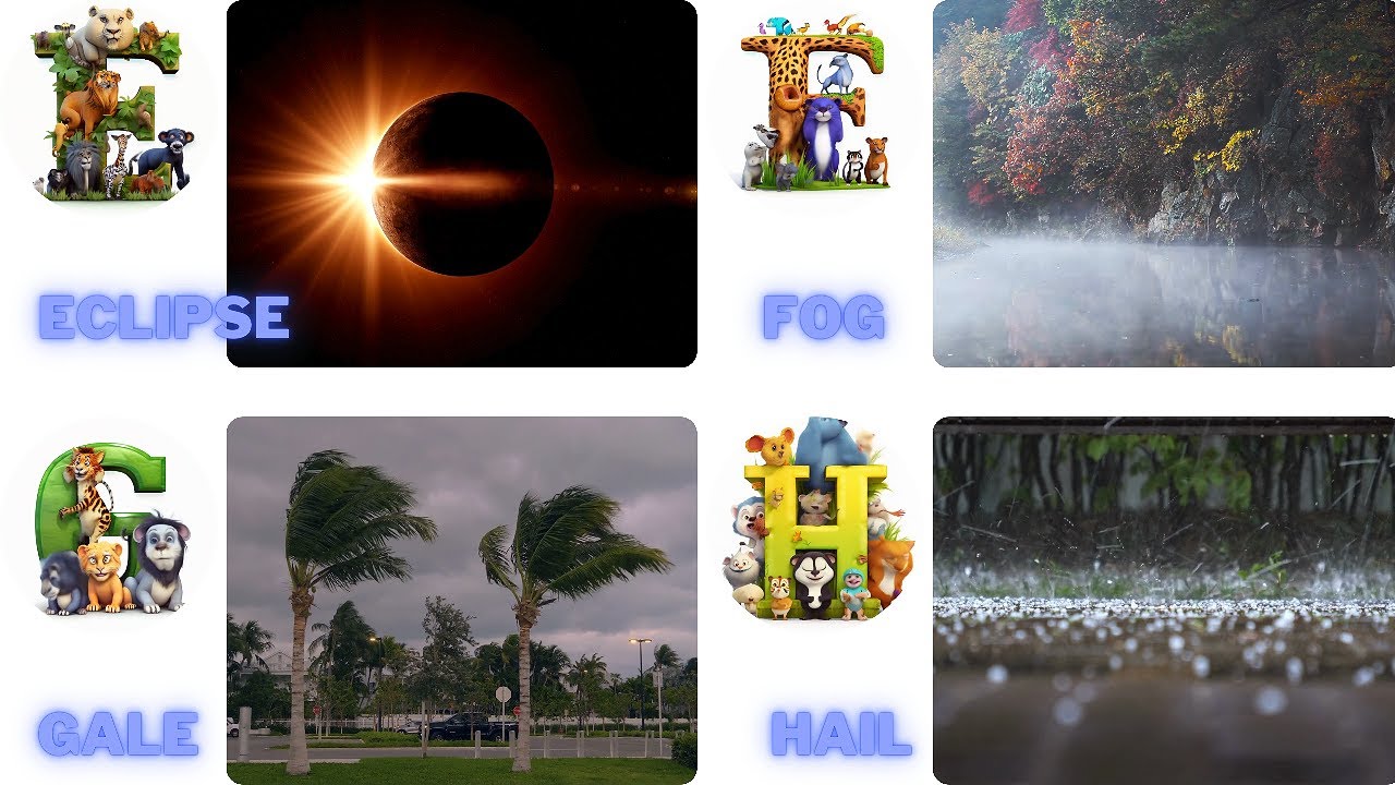ABC Weather and Nature song | Learn Alphabets | English and Animals for ...