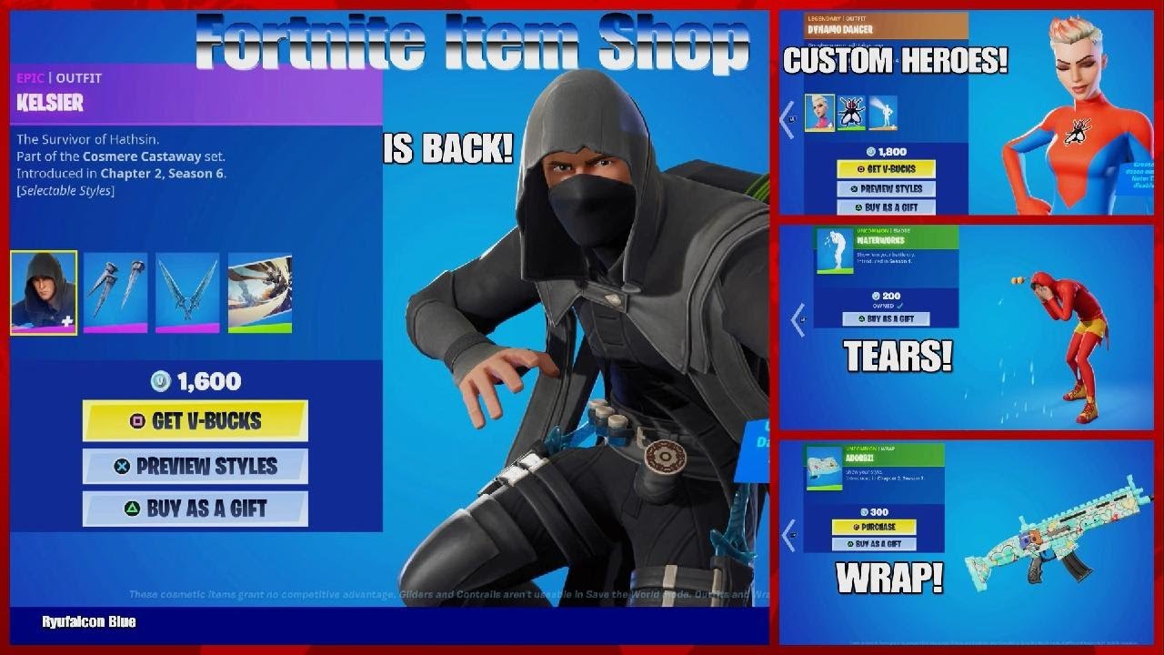 Fortnite Item Shop HD 🛒[ CUSTOM HEROES ️- KELSIER ️]|Ryufalcon Blue ...