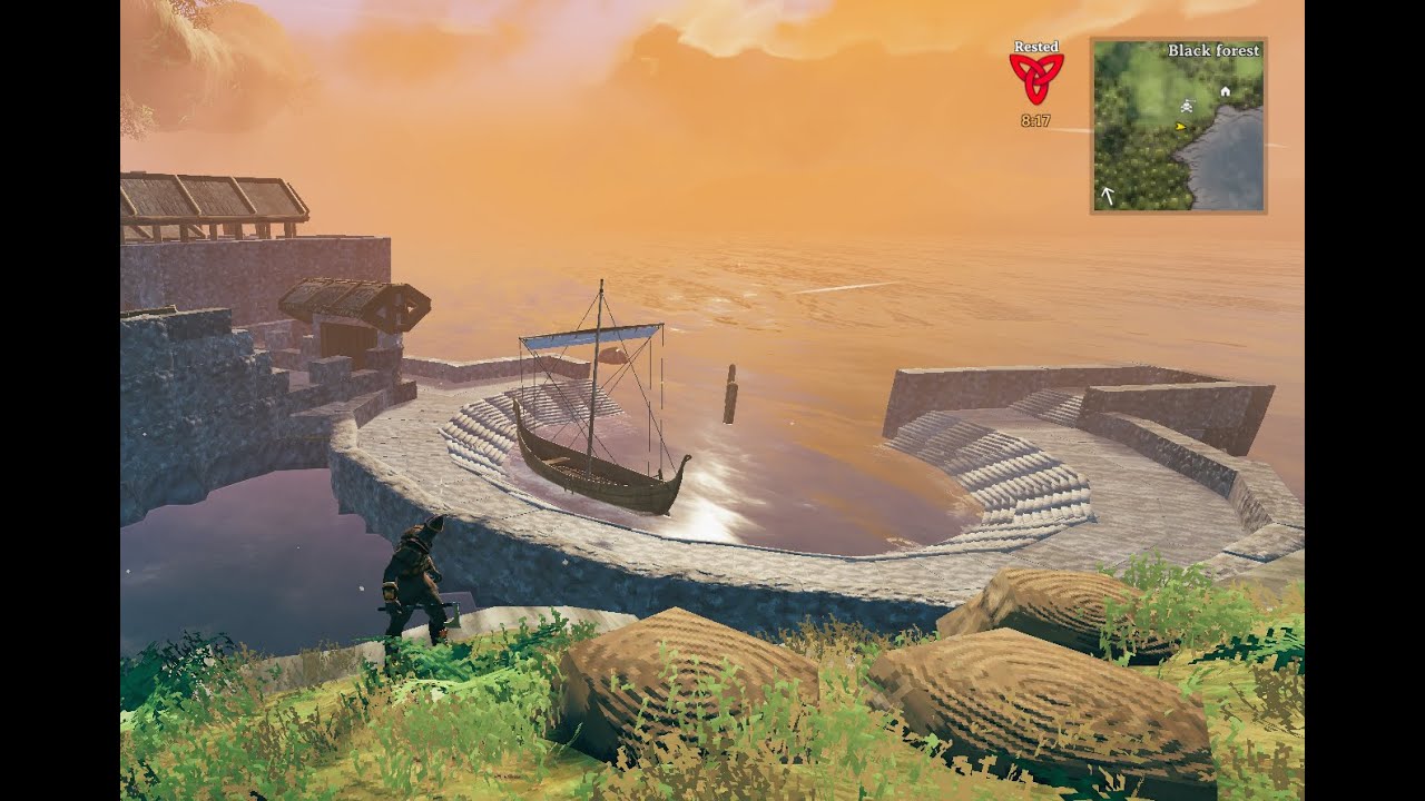 Valheim - How to build a Round Stone Dock (Tutorial) - YouTube