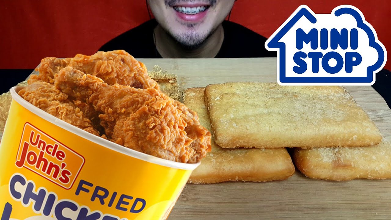 ASMR MINISTOP FRIED CHICKEN + KARIMAN | MUKBANG Eating Sounds (No ...