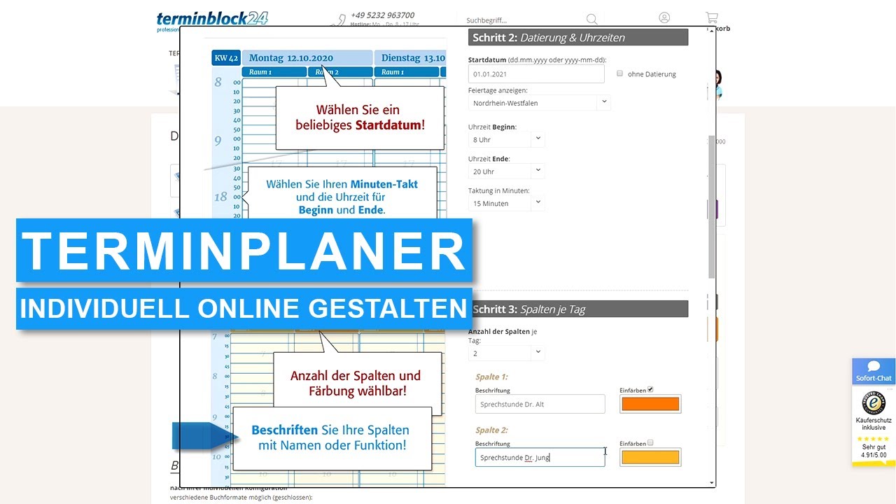 DailyMax Perfect Terminplaner individuell online gestalten - YouTube