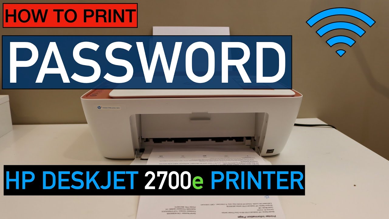 How To Find The Password Of HP DeskJet 2700e Series Printer YouTube
