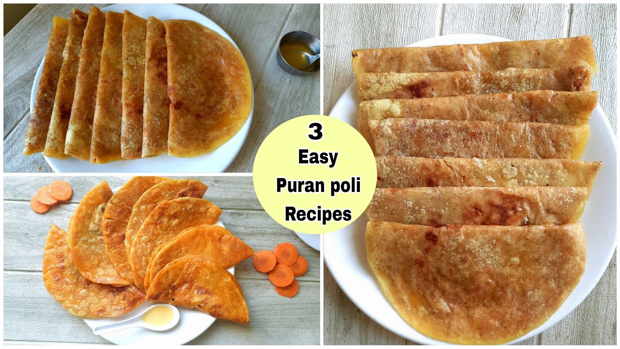 Ugadi special puran poli recipes | how to make obbattu | holige recipe ...