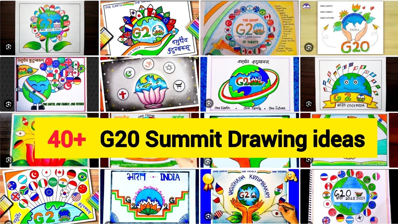 G20 Drawing idea | G20 summit Drawing ideas | Best of G20 Drawing ...