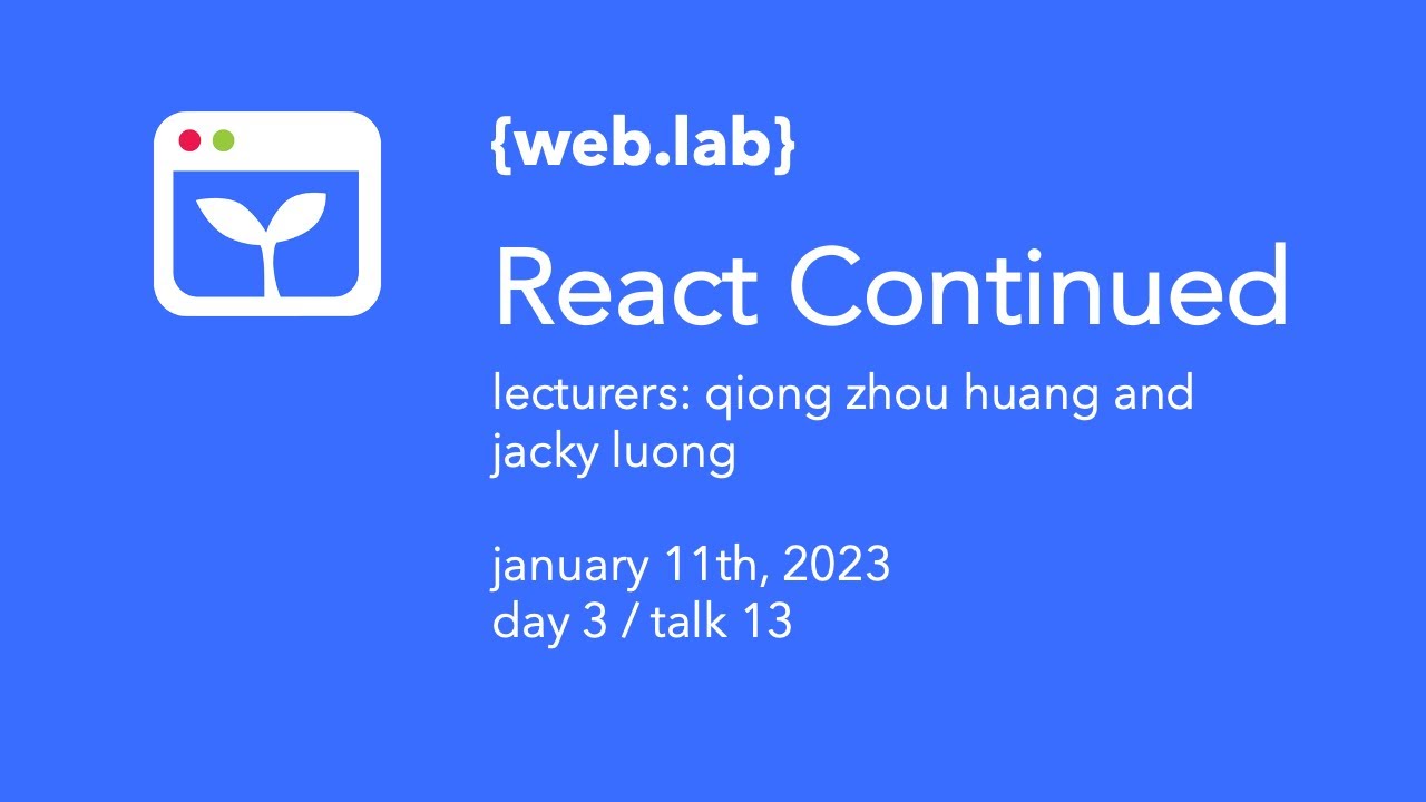 IAP 2023 Day 3 - React Continued - YouTube