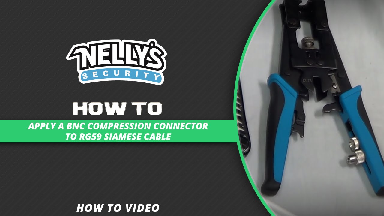 How to Apply a BNC Compression Connector to RG59 Siamese Cable - YouTube