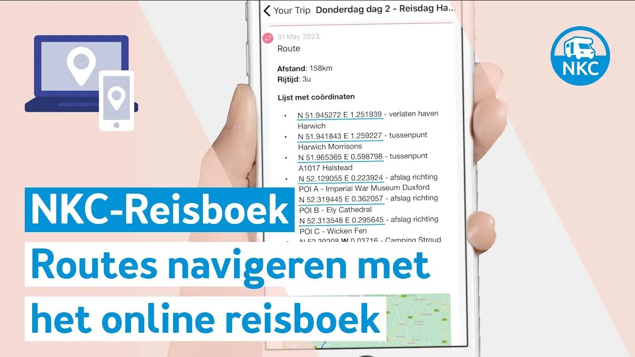 NKC Reisboek - Routes navigeren met het online reisboek - YouTube
