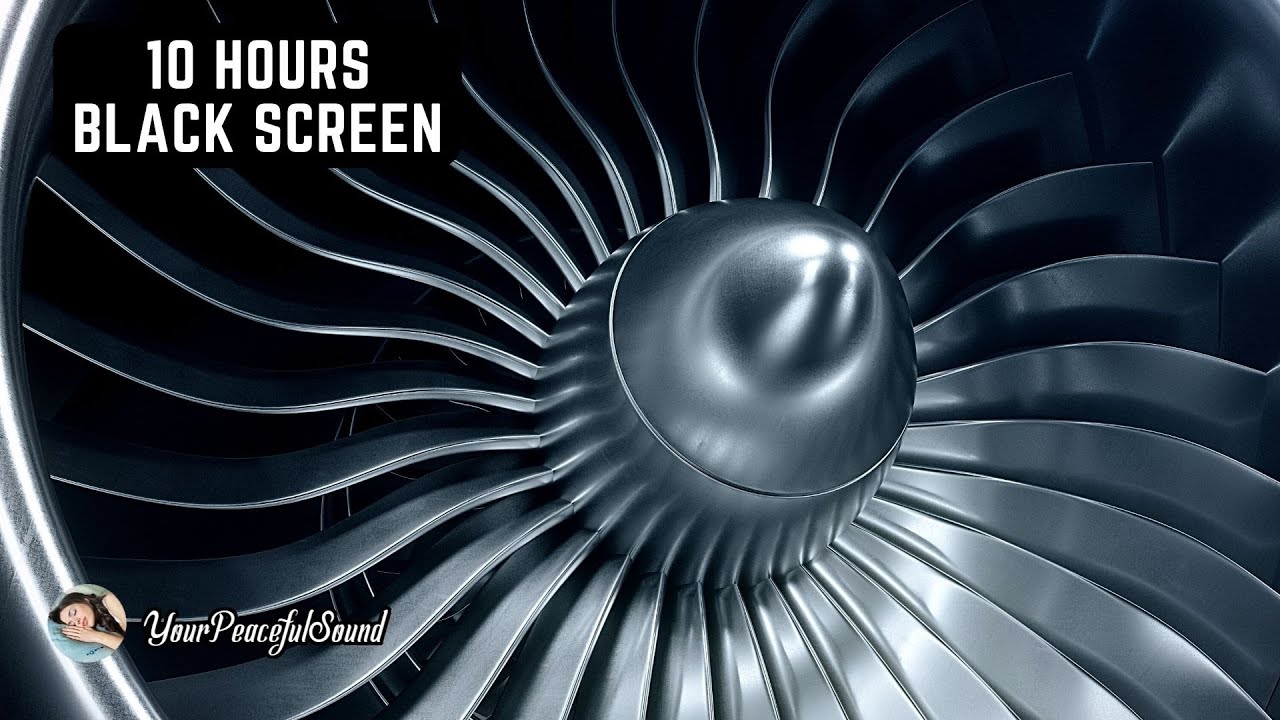 Sleep on an AIRPLANE with JET ENGINE Noise | 10 Hours White Noise Black ...