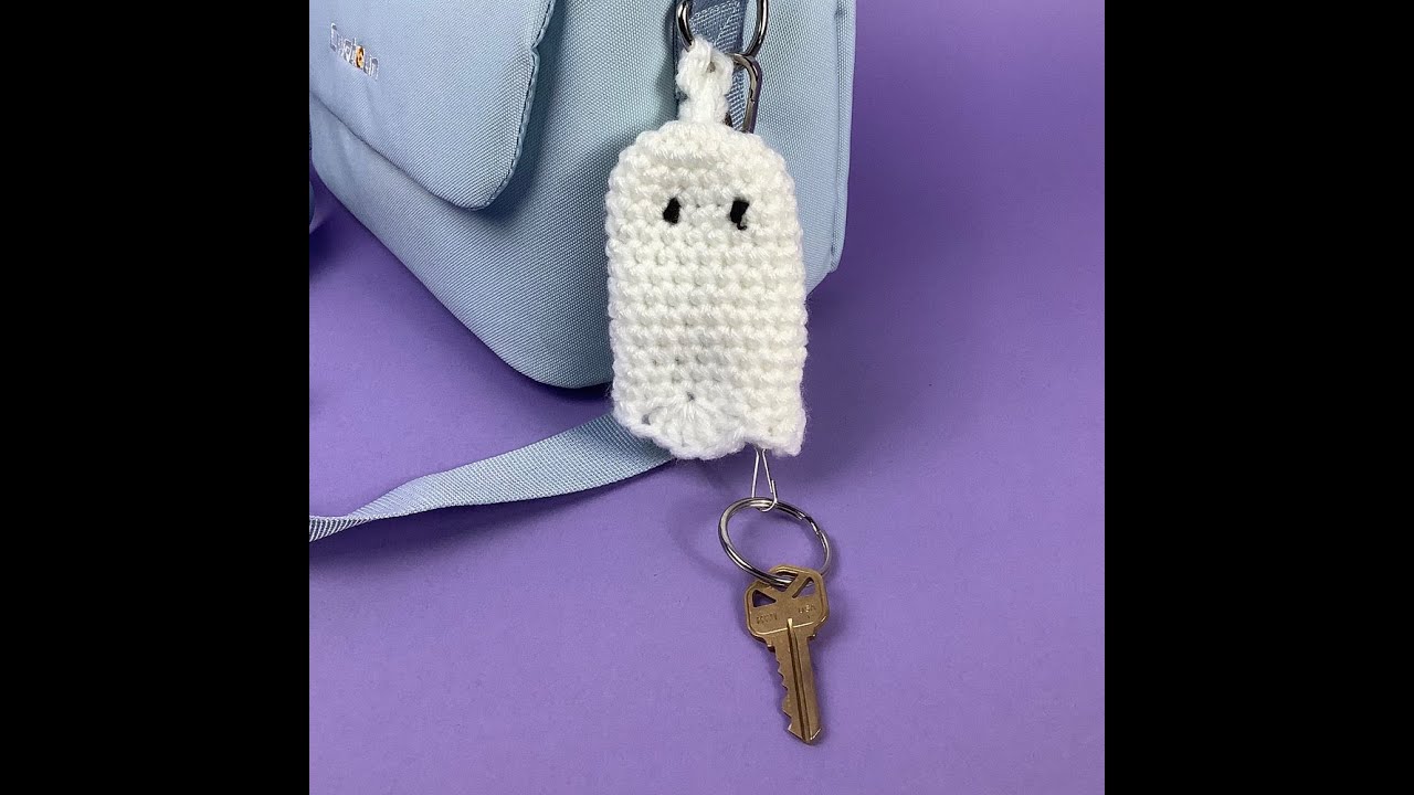 Crochet Ghost Bag Charm/Key Ring - YouTube