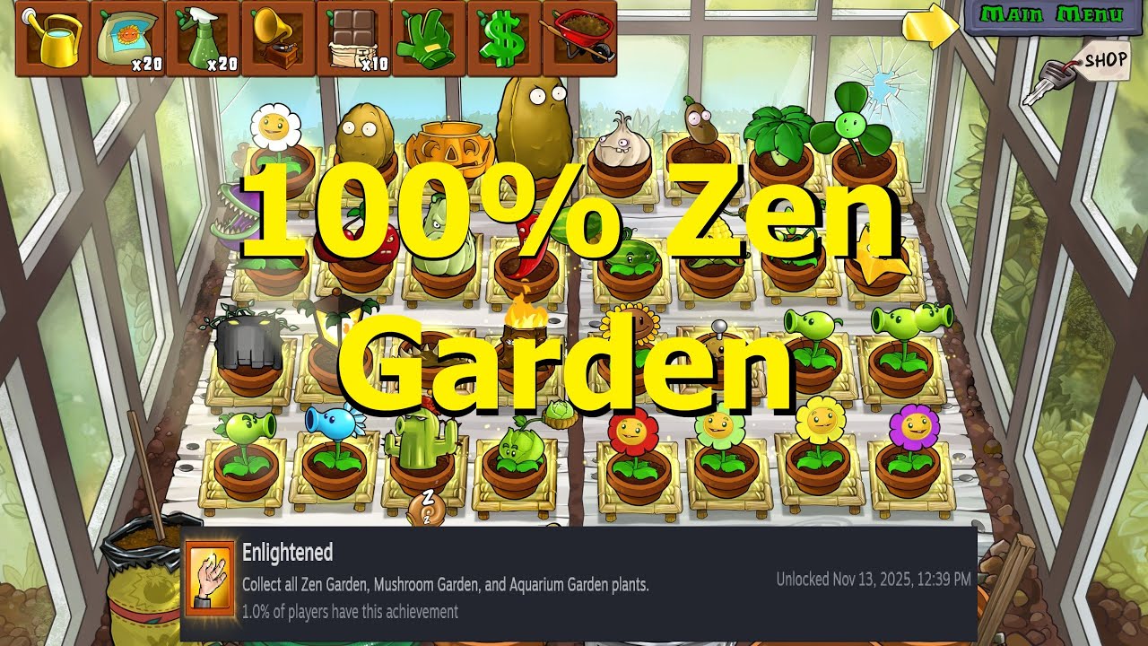 100% Zen Garden, Enlightened Achievement Obtained [Plants Vs Zombies ...