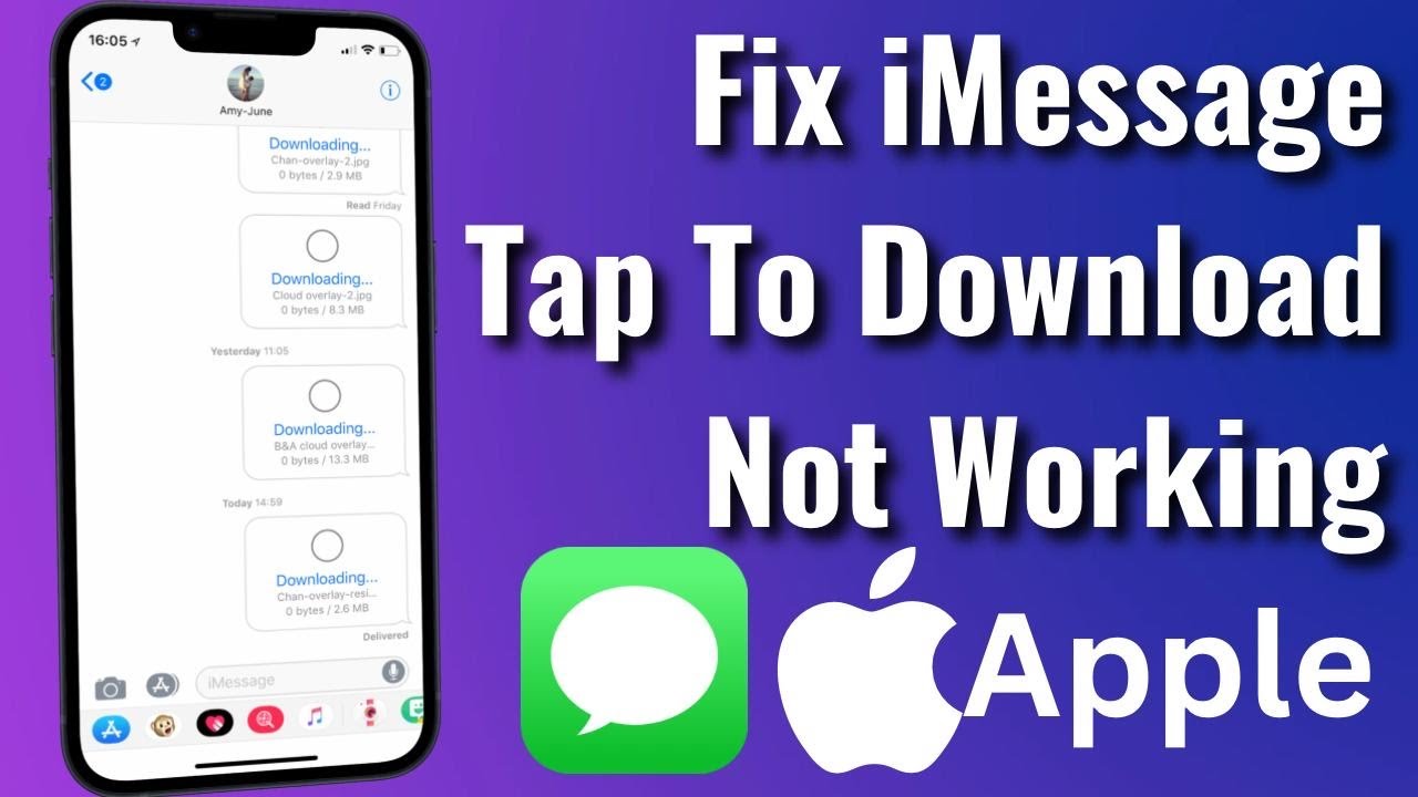 How To Fix Tap To Download Not Working in iMessage iOS 16 - YouTube