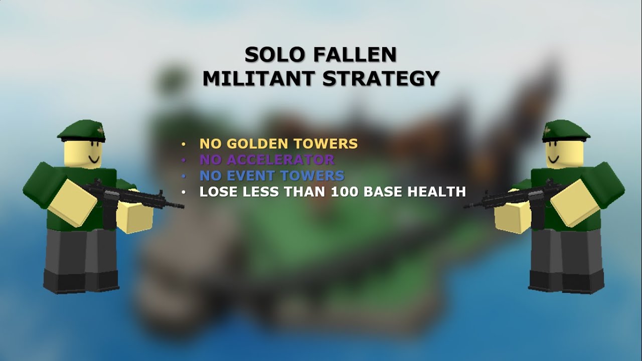 Solo Fallen with Militant Strategy on Crossroads - TDS Roblox - YouTube