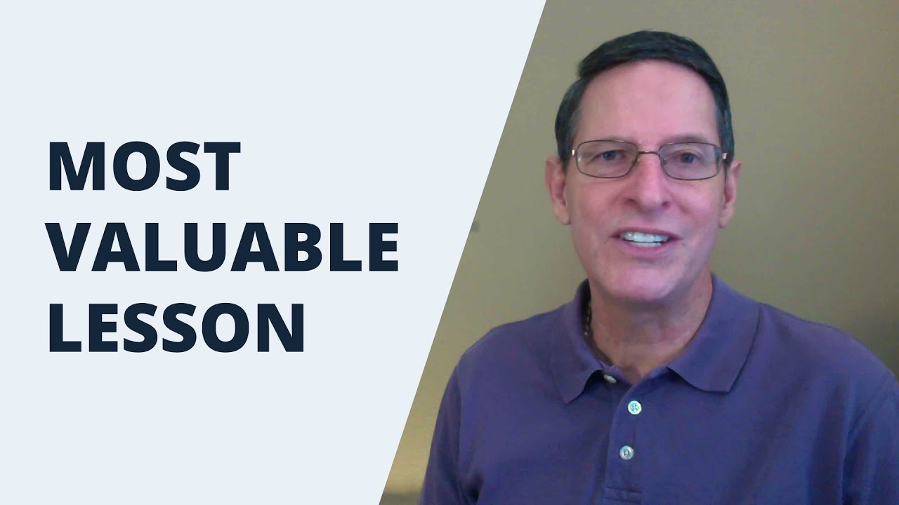 MOST VALUABLE LESSON I've learned in my career - YouTube