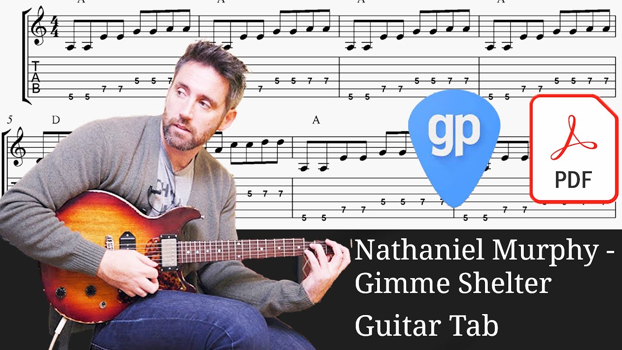 Nathaniel Murphy - Gimme Shelter Guitar Tabs [TABS] - YouTube
