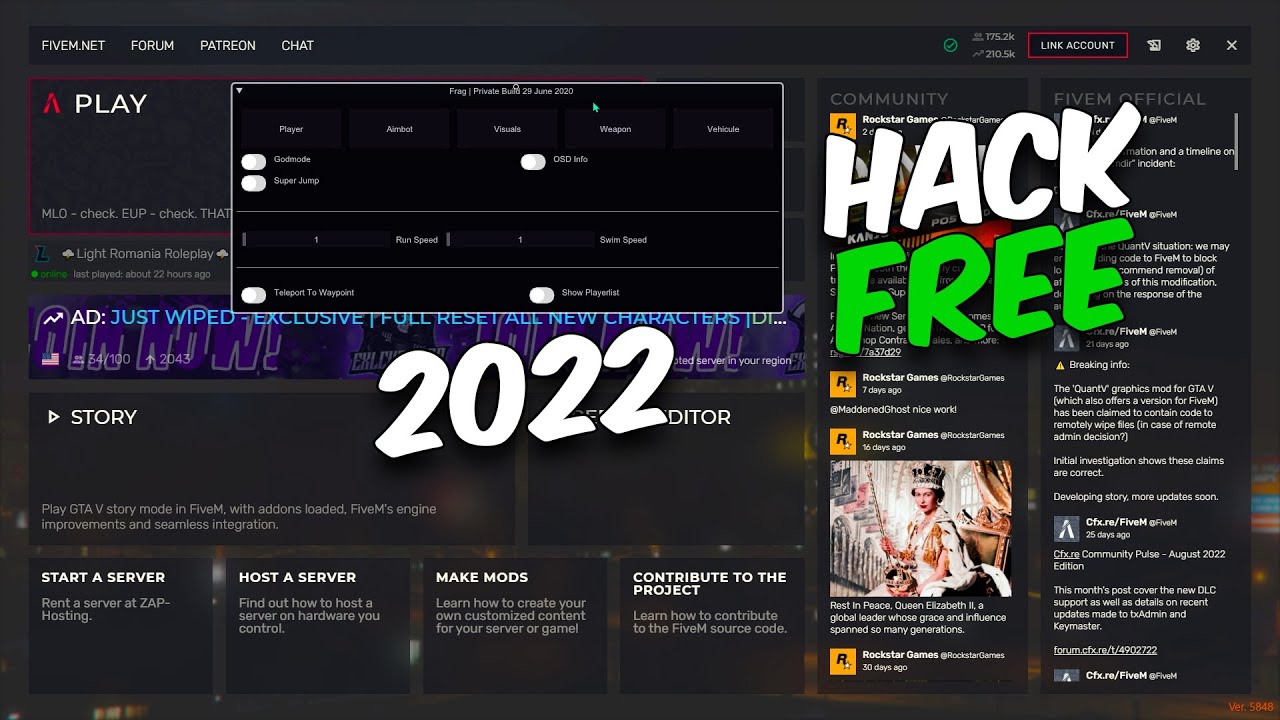 Cum Sa Îți Bagi Hack Pe FiveM - YouTube