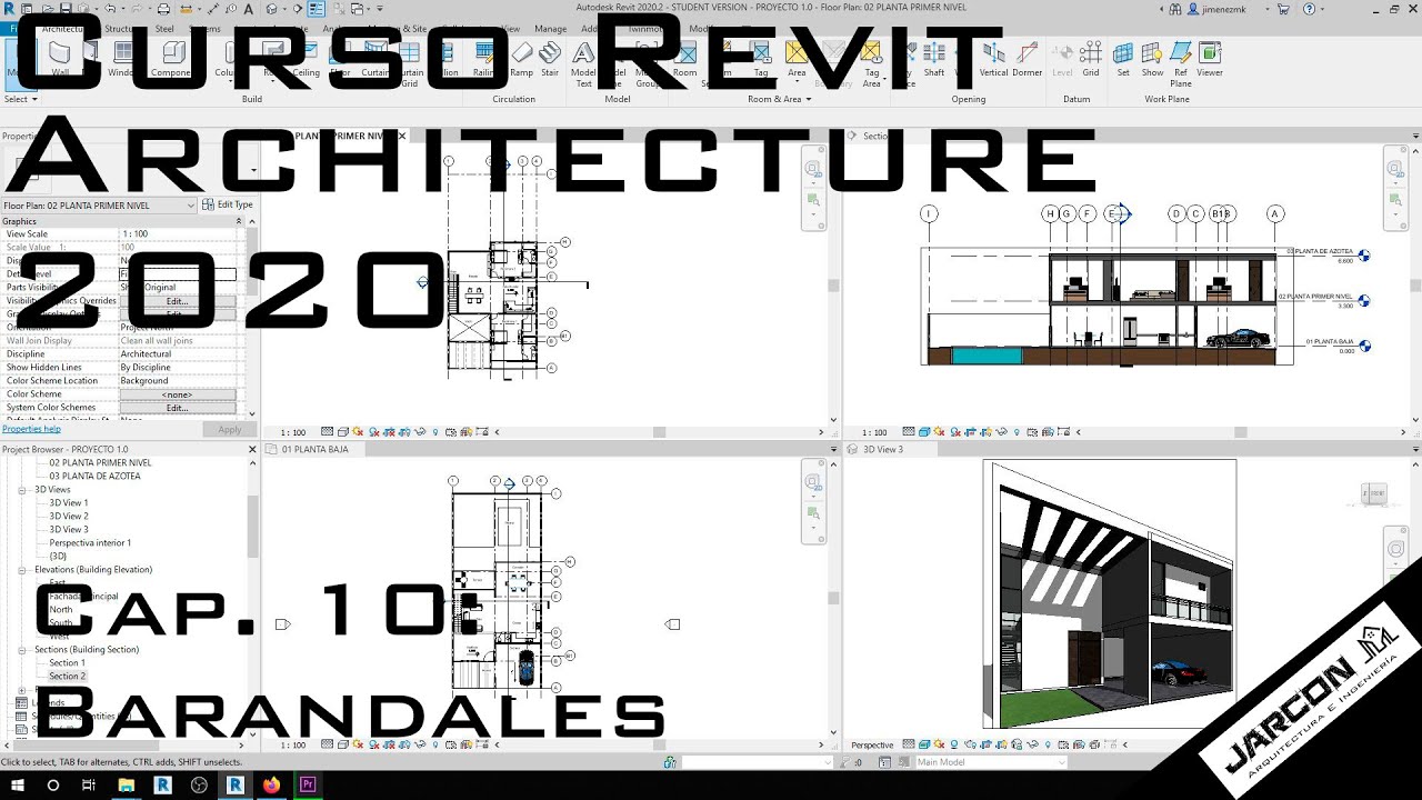 Curso Revit 2020 - Capitulo 10 Barandales - YouTube
