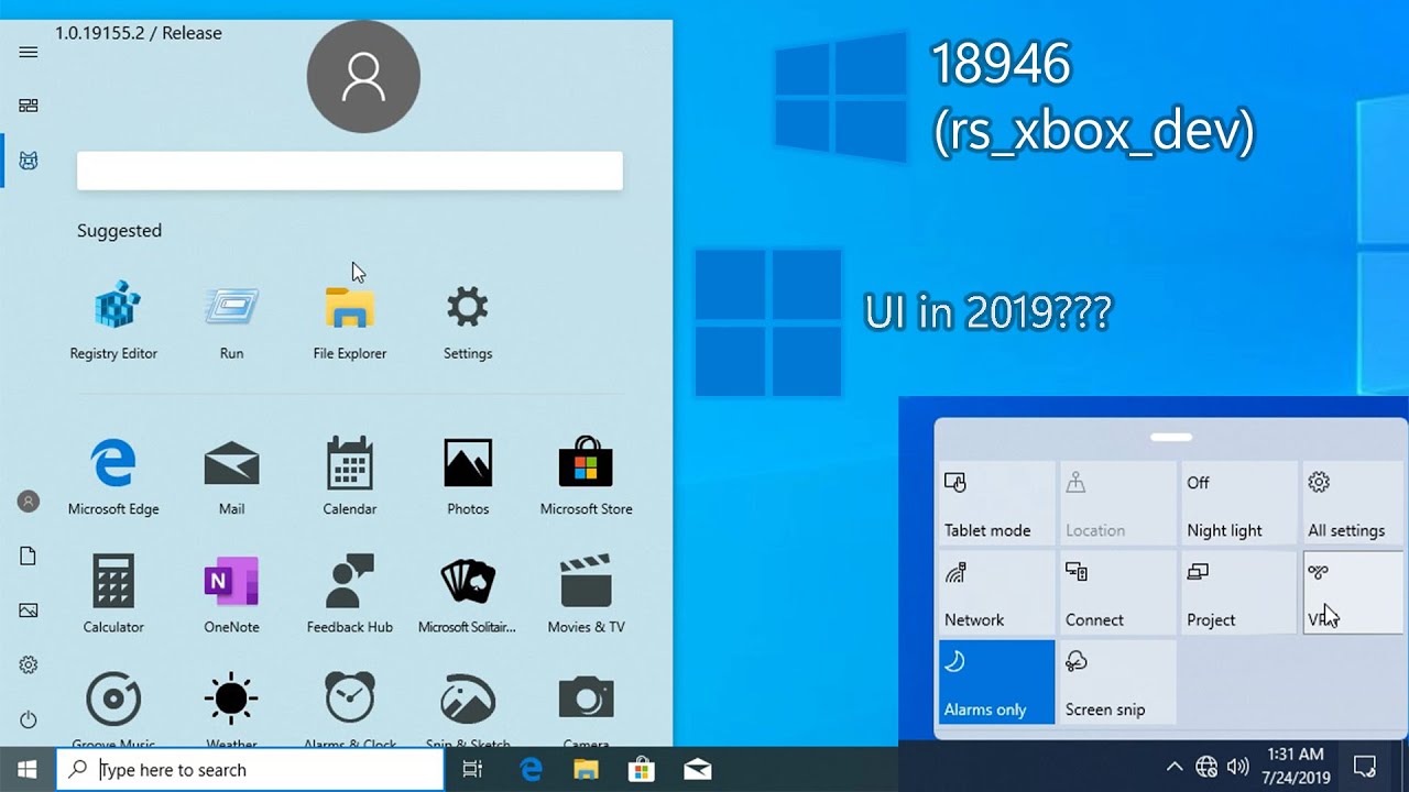 Beta Exploration: Windows 10 build 18946 - YouTube