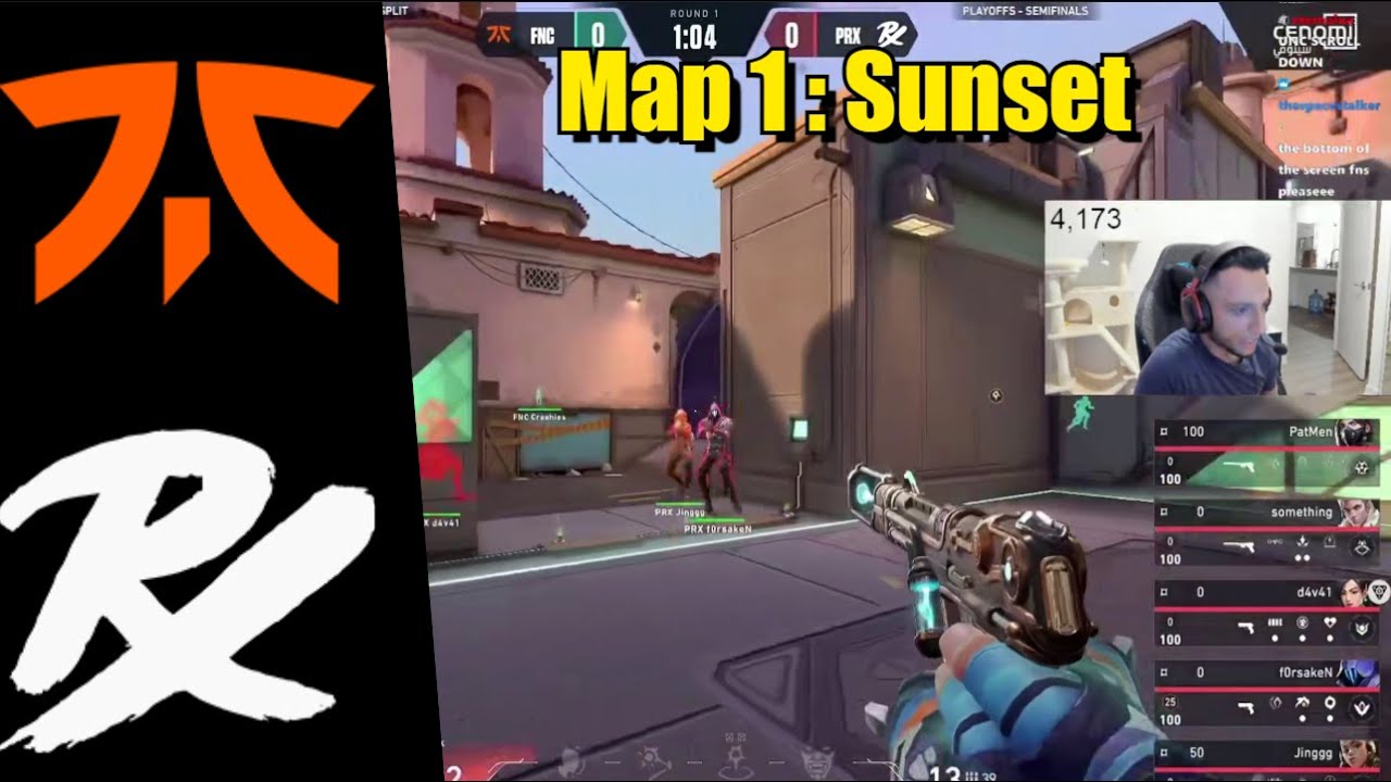 FNS react to FNATIC vs PRX | Map 1 | Semifinals | EWC | - YouTube