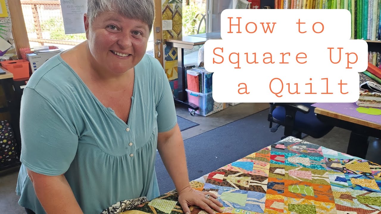 Squaring up a quilt...how to guide - YouTube