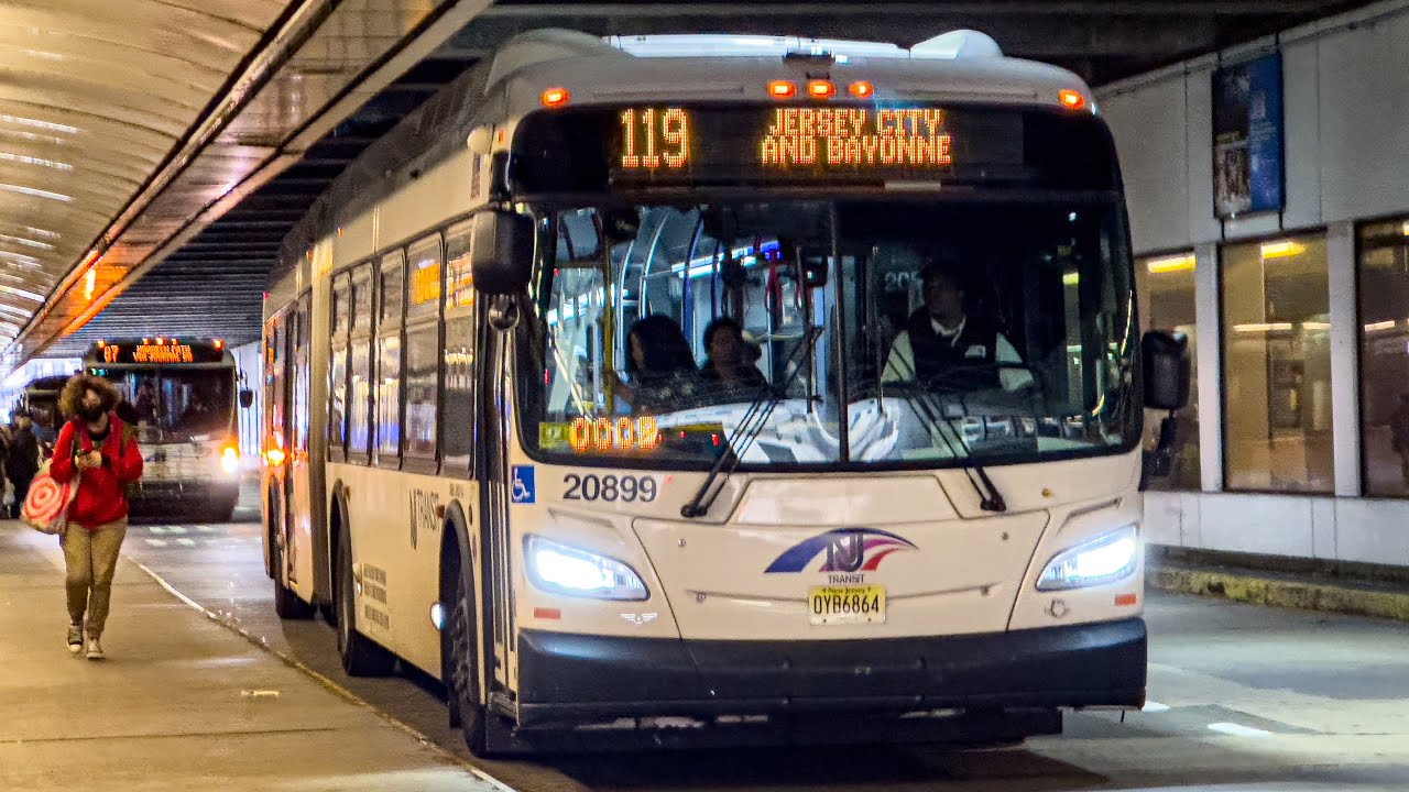 New Jersey Transit 2020 New Flyer XD60 20899 on Route 119 Ride - YouTube