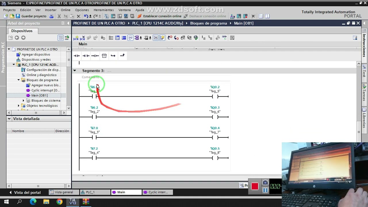 COMUNICACION PROFIBUS MAESTRO/ESCLAVO PLC S7-1200 MODULOS CM1242-5 Y ...