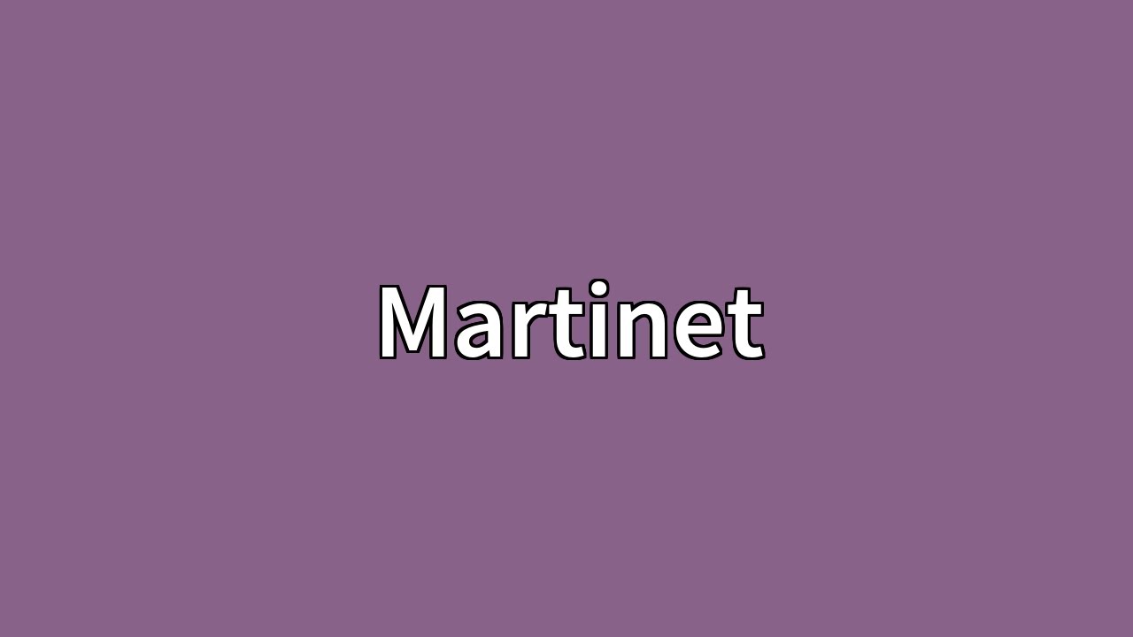Martinet Meaning - YouTube