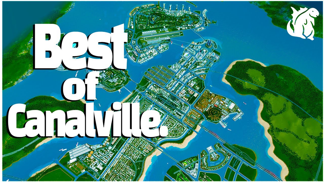 Cities: Skylines - Huge Canal City Tour (Cinematic) - YouTube